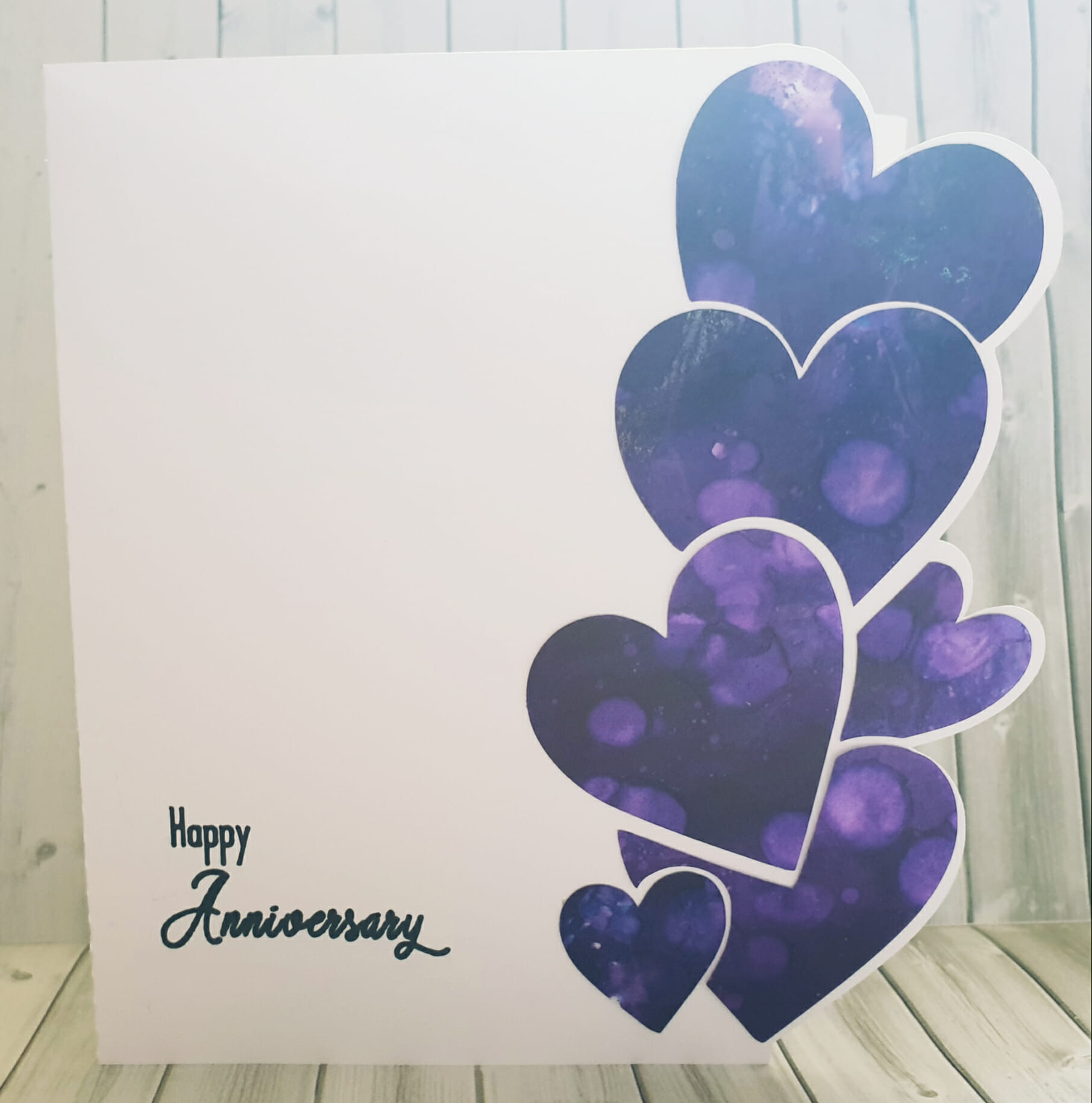 Happy Anniversary Hearts - Handmade personalised greeting cards for all ...
