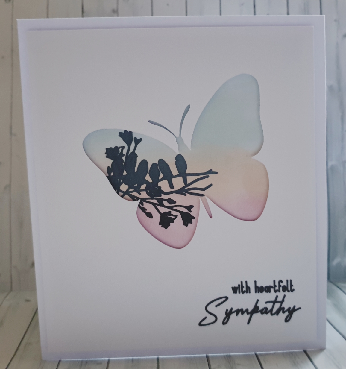 Butterfly Sympathy card - Handmade personalised greeting cards for all ...