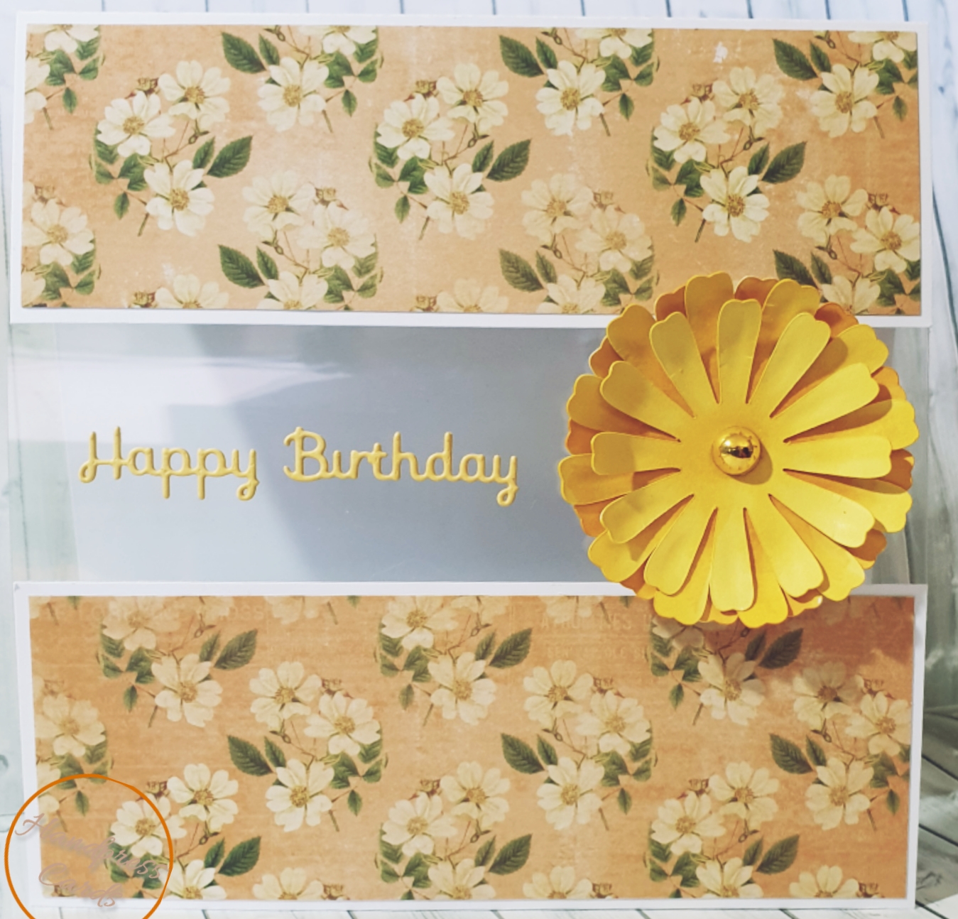 Flower Window Birthday Greeting Card - Handmade personalised greeting ...