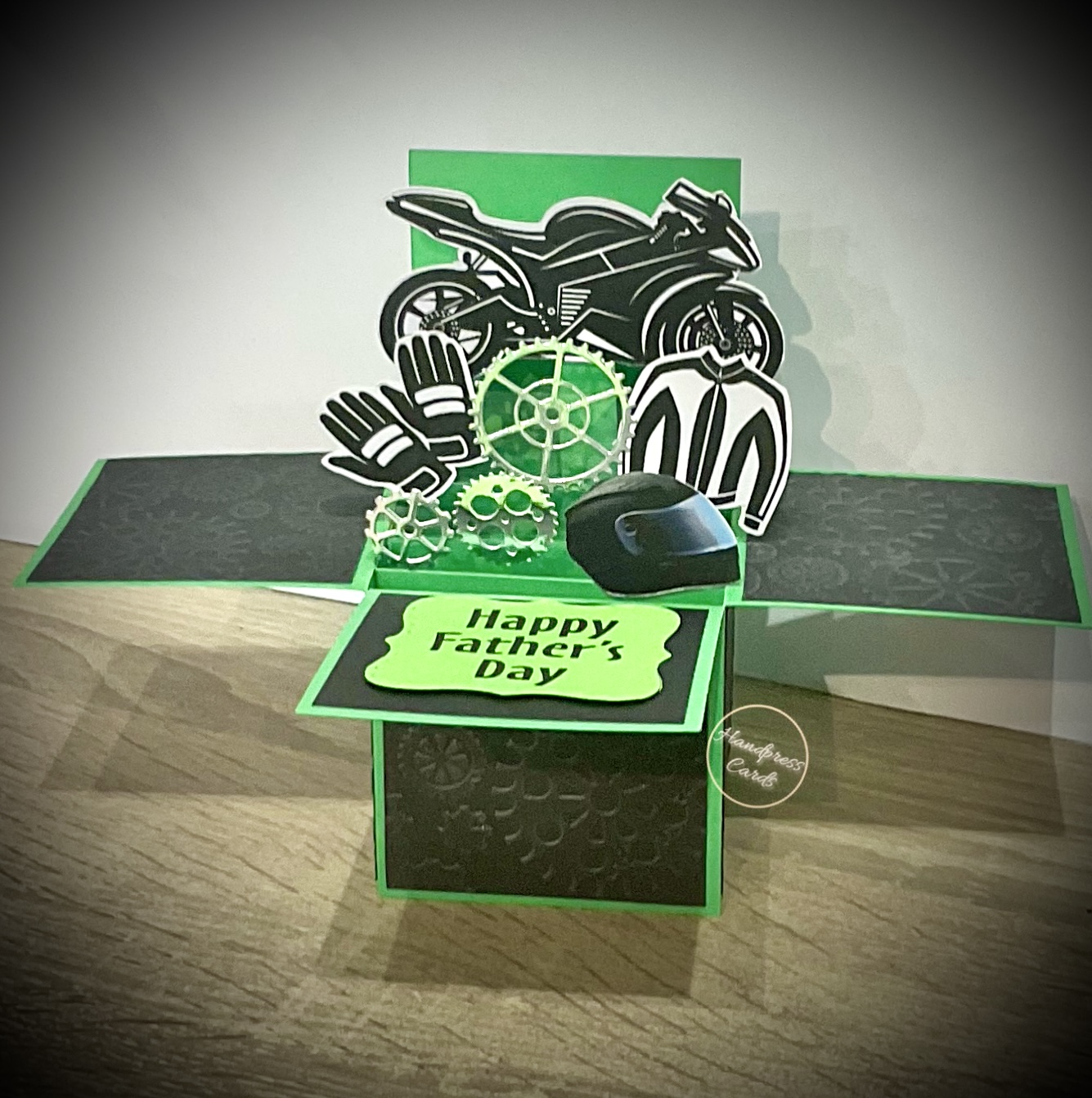 Motorbike Pop up card - Handmade personalised greeting cards for all ...
