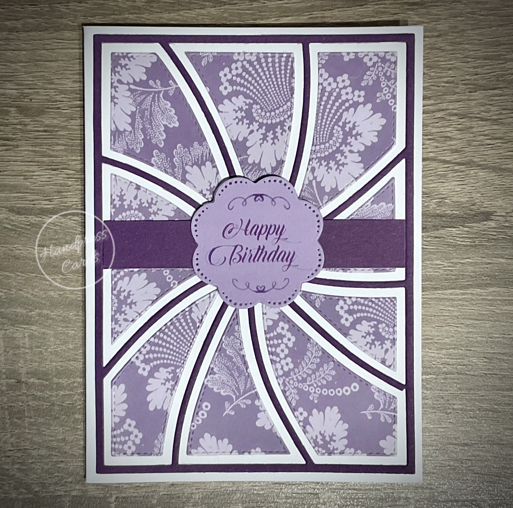 Purple Flowers Card - Handmade personalised greeting cards for all ...